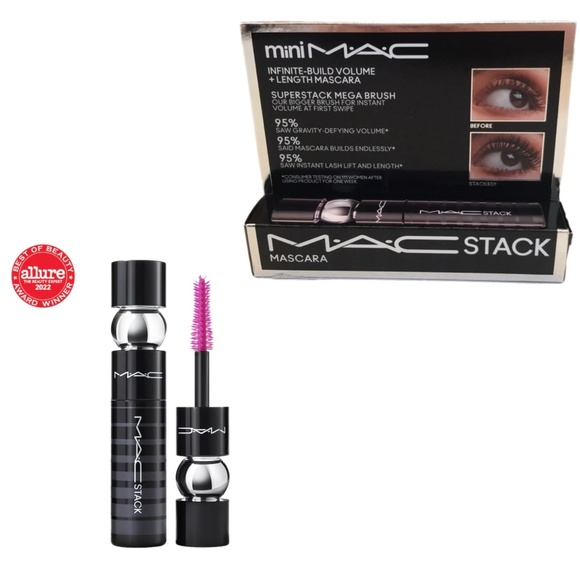 MAC Cosmetics | Makeup | 43 Nib Mini Mac Macstack Mascara With Mega Brush | Poshmark
